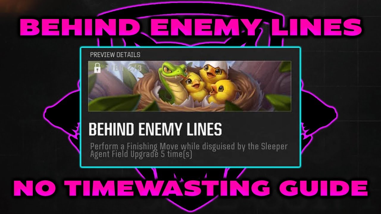 "Behind Enemy Lines" Challenge Guide - No Timewasting - YouTube