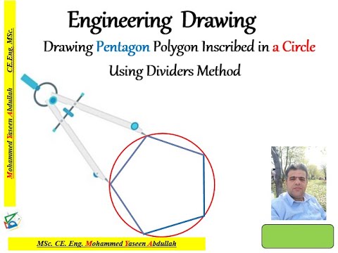 V14 Drawing Pentagon Polygon Inscribed in a Circle Using Dividers ...