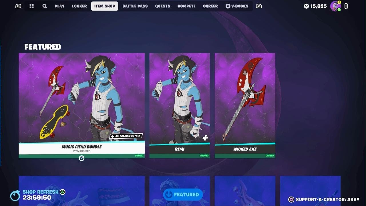 a 30 day rotation skin back with the Fortnitemares background (Happy ...