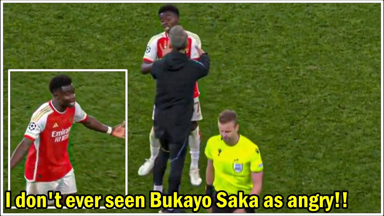 Bukayo Saka is furious with the referee for denying the last penalty ...