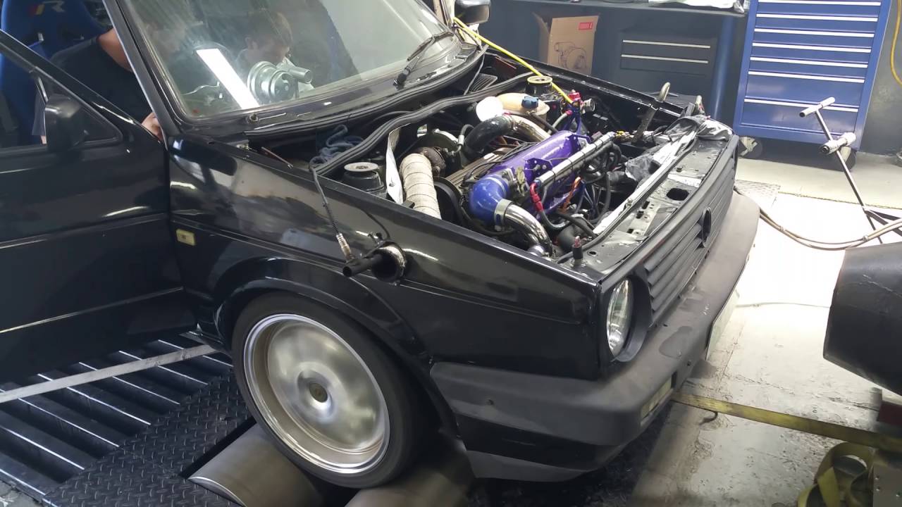 Vw 16 valve turbo dyno - YouTube