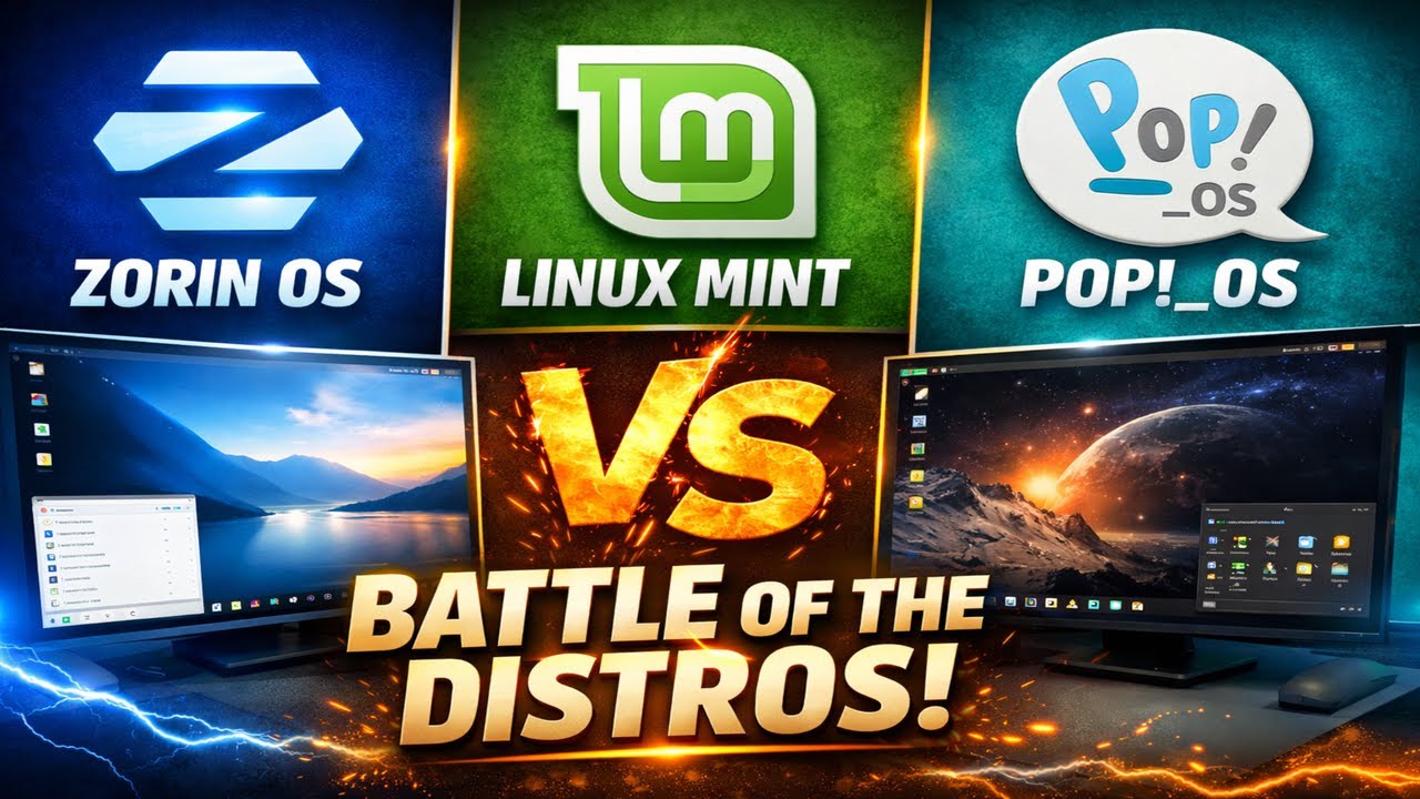 Zorin OS vs Linux Mint vs Pop!_OS: Battle of the Distros! - YouTube