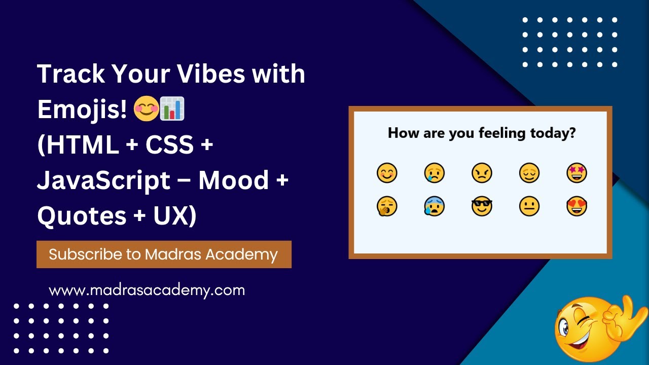 Build a Daily Mood Tracker App with HTML, CSS & JavaScript 🧘‍♂️😊 (Emoji ...