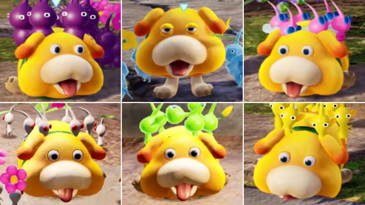 Pikmin 4 - All Pikmin & Oatchi Interactions - YouTube