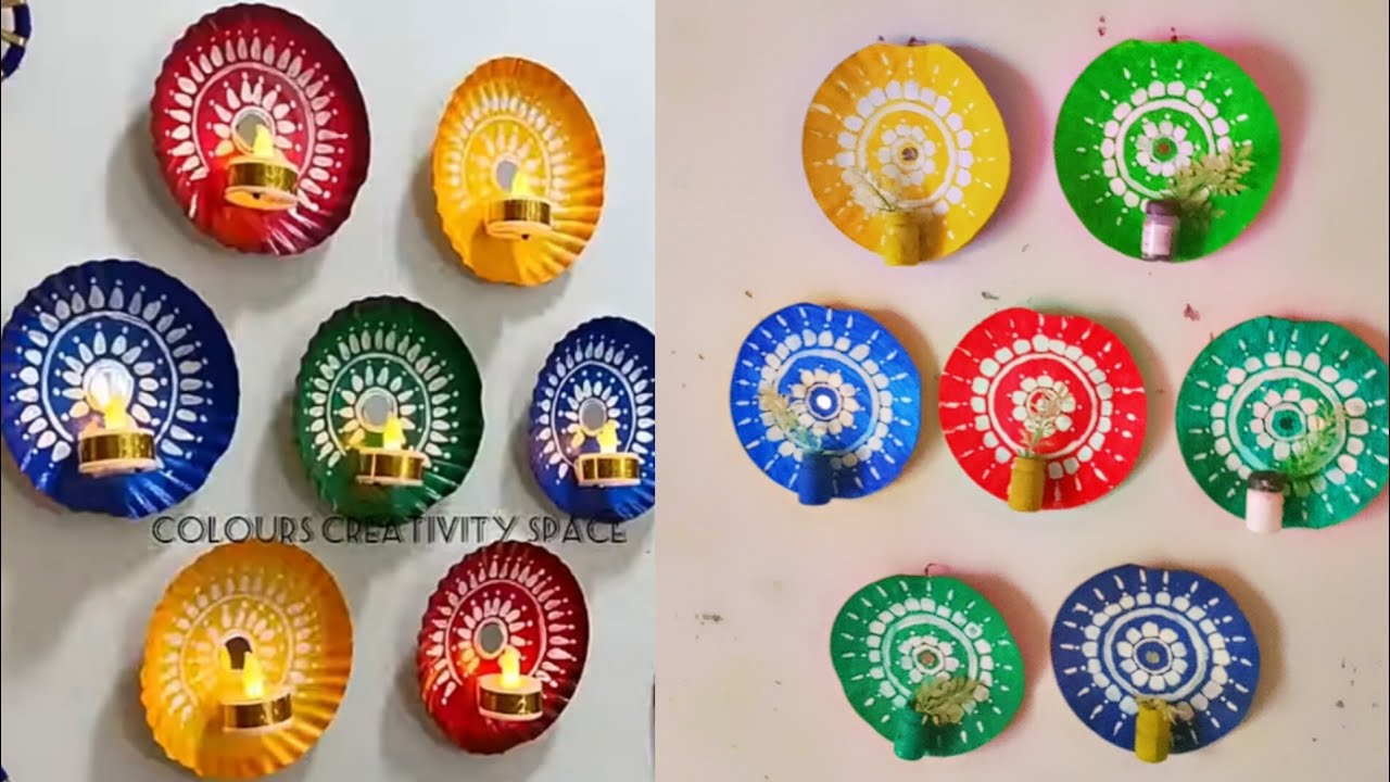 DIY Wall Decoration With Paper Plates/ Paper plates Painting/Amazing ...