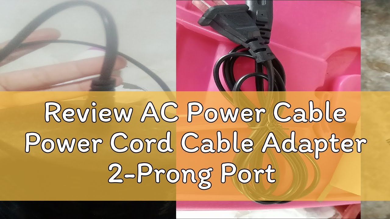 Review AC Power Cable Power Cord Cable Adapter 2-Prong Port For Laptop ...