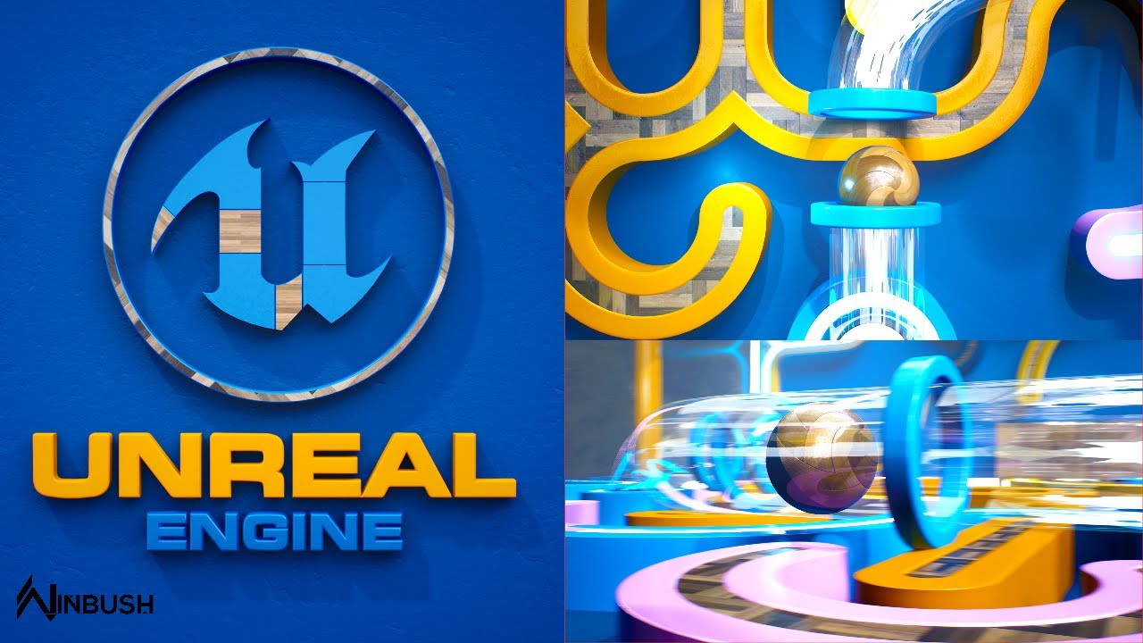 Unreal Engine GEOMETRIC Logo Animation #EpicPartner - YouTube