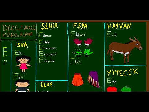 CartoonEd - E Harfi için Boyama - Coloring For Letter E - Eğitici Çizgi Film