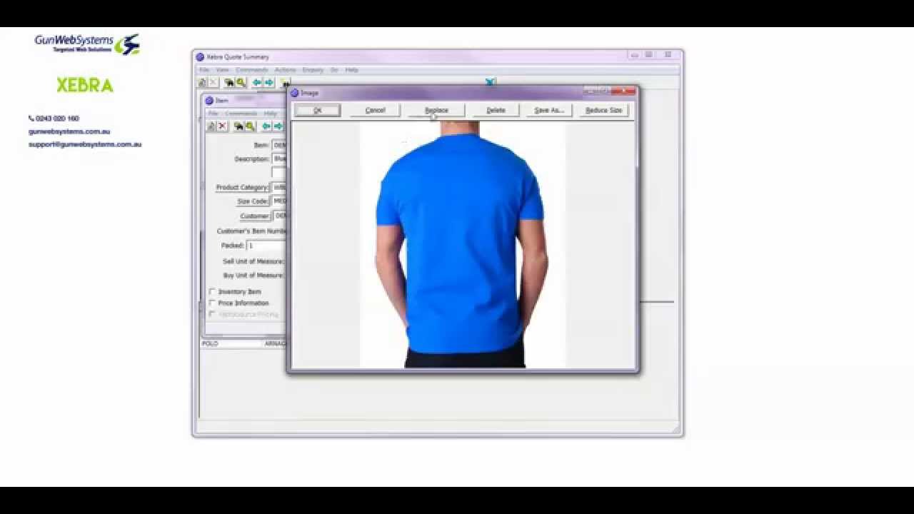 Xebra Business Software - add a basic item - YouTube