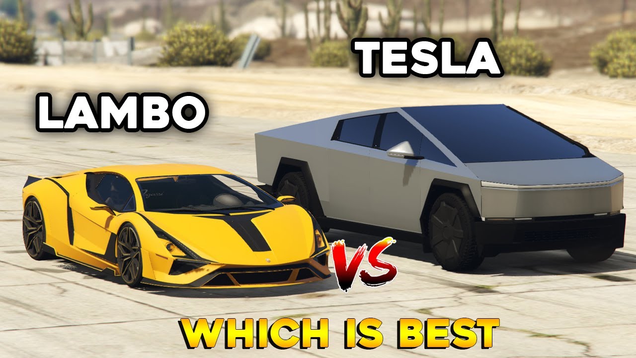 GTA5: Tesla Vs Lamborghini | Comparison - YouTube