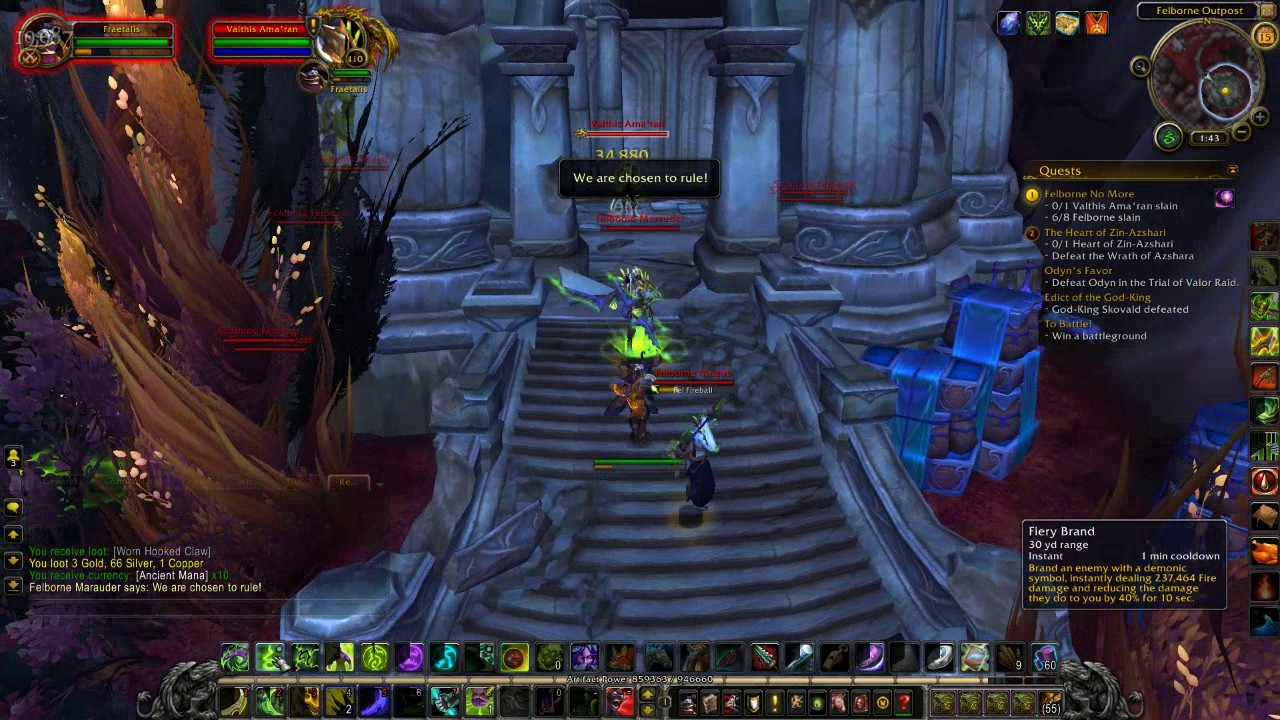 World of Warcraft Felborne No More Legion Quest Guide - YouTube