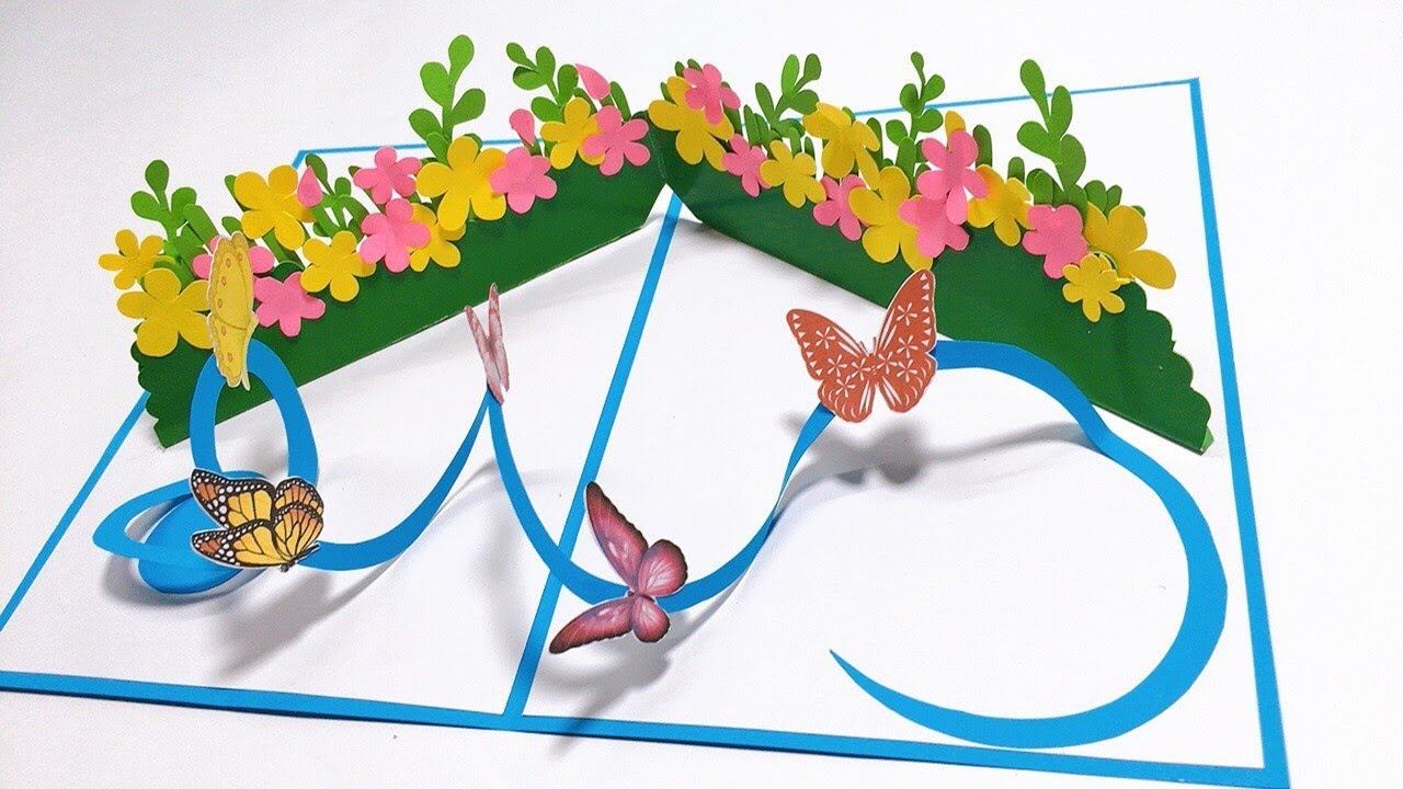 HOW TO MAKE 3D FLOWER CARD | DIY 3D Flower Card | CÁCH LÀM THIỆP HOA 3D ...