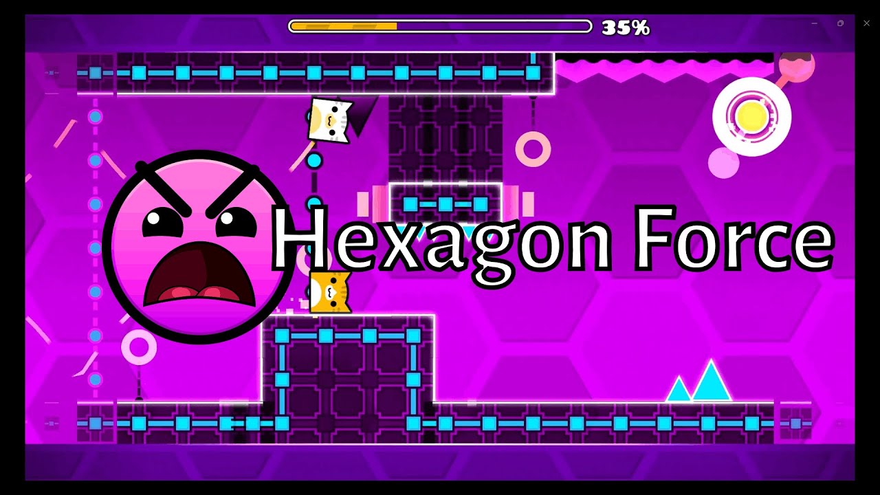 Level 16 - Hexagon Force with all coins [Geometry Dash] - YouTube
