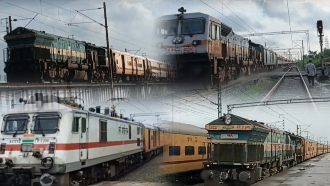 [15 IN 1 ] DIESEL 🆚 ELECTRIC EXPRESS TRAIN PASS FROM BHILAD & SANJAN # ...