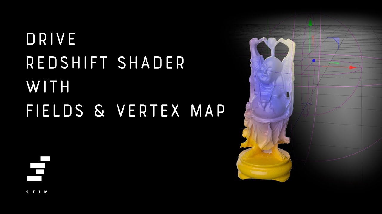 Drive redshift shader with fields & vertex map - YouTube