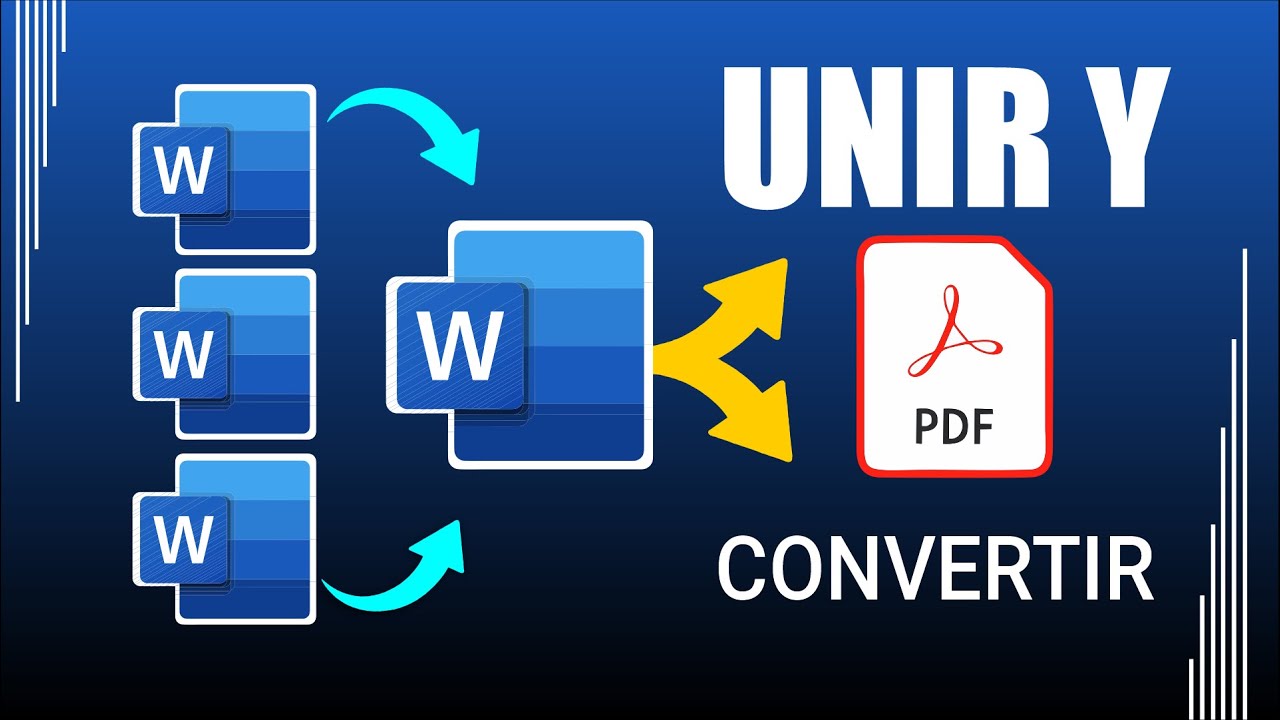 Cómo unir varios documentos de Word y convertirlo a PDF en el mismo Word - YouTube