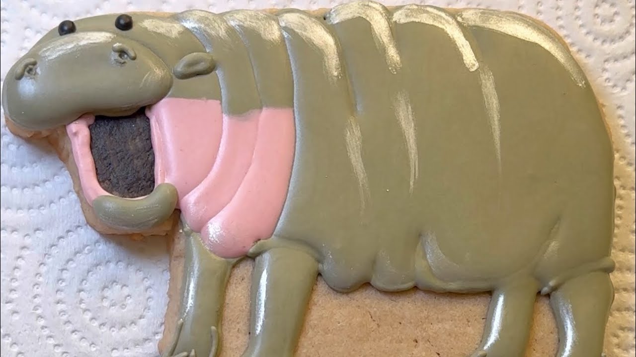 Moo Deng the baby hippo cookie! 🦛💕 - YouTube