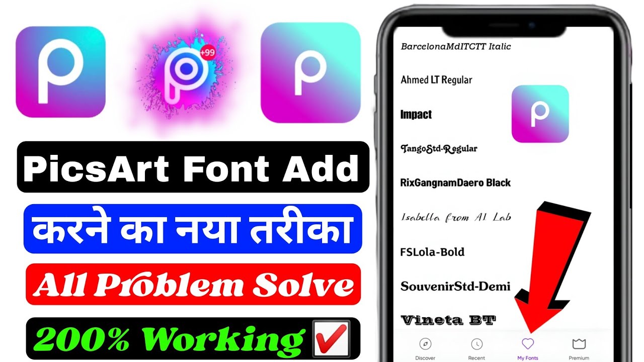 Picsart Me Font Add Kaise Kare | How To Add Custom Fonts In Picsart ...