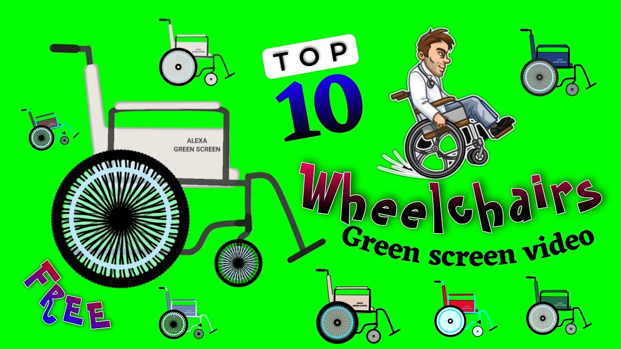 Top 10 | Wheel chair Green Screen | Wheelchair animation | wheelchair ...