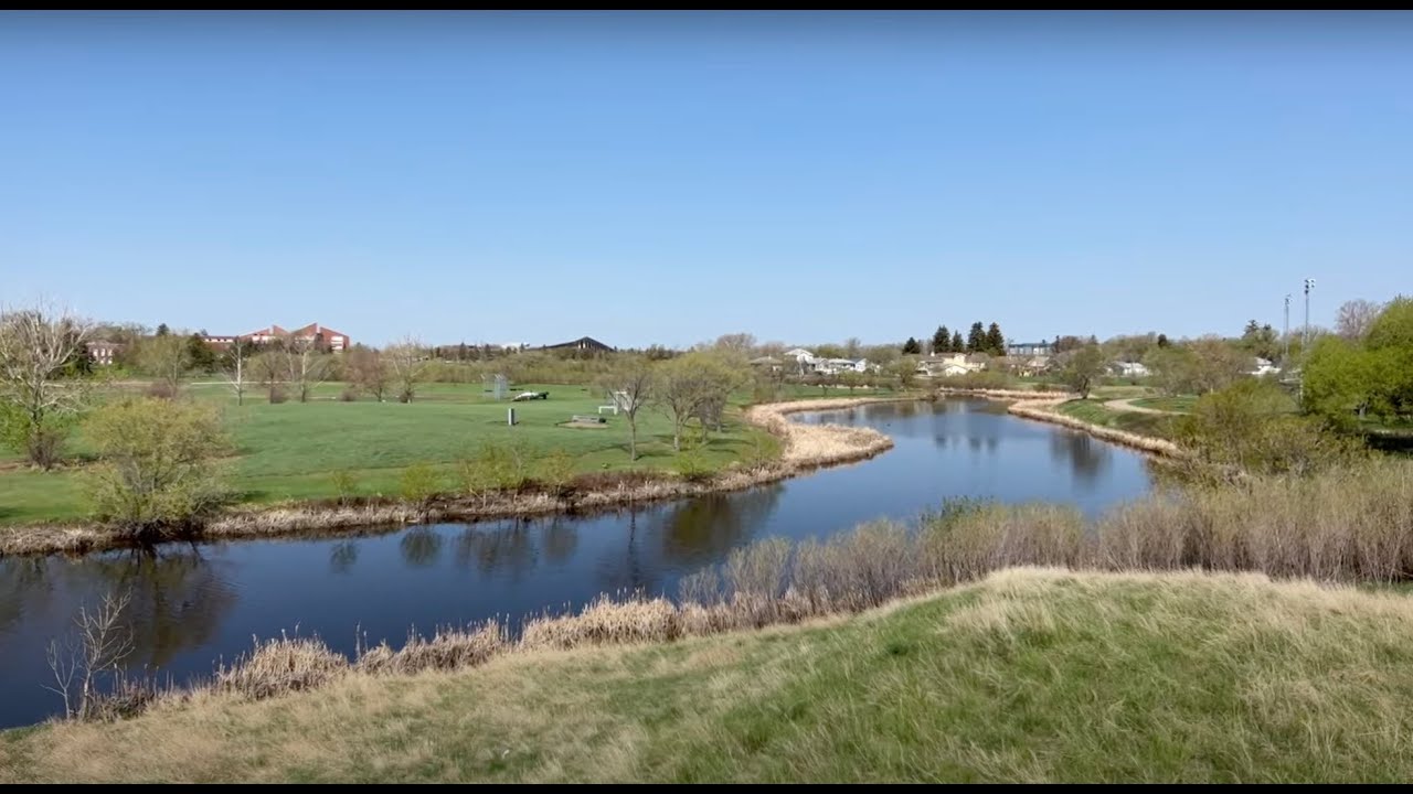 Walking in Regina, May 15, 2023: A different part of the creek - YouTube