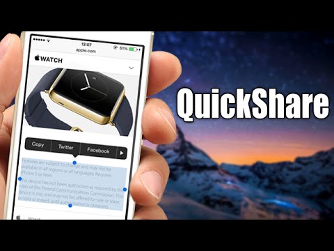 QuickShare For Action Menu - iOS 8 Cydia Tweak - YouTube
