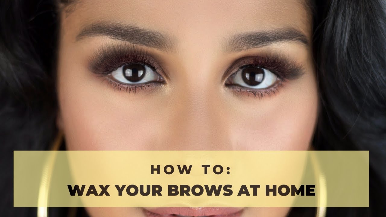 HOW TO: WAX YOUR BROWS AT HOME - YouTube