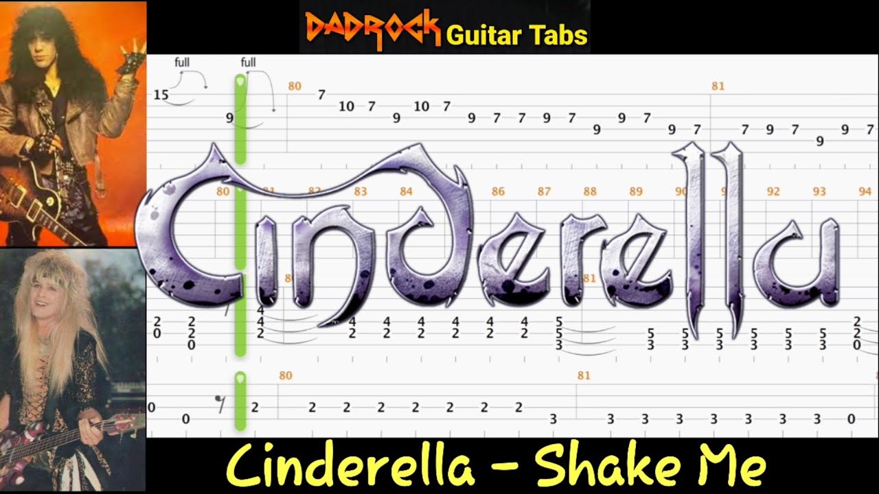 Shake Me - Cinderella - Guitar + Bass TABS Lesson - YouTube