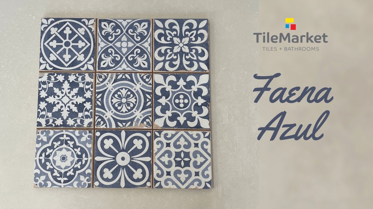 Faenza azul 33x33 Pattern Tile - YouTube