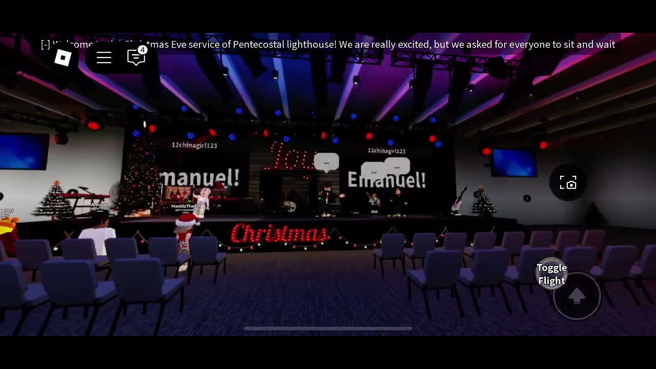 PLC Roblox 12:00 pm. Christmas Eve service. (Sorry for the first few ...