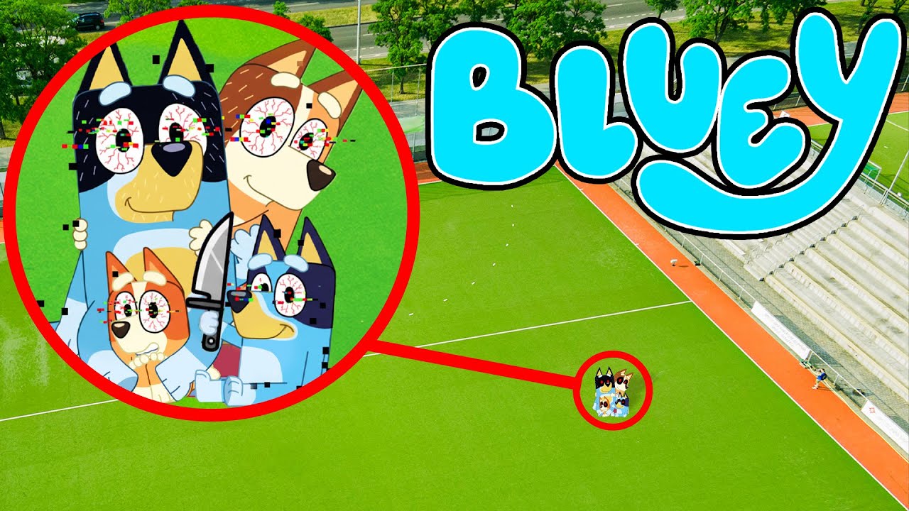 DRONE CATCHES BLUEY FAMILY IN REAL LIFE ! - YouTube