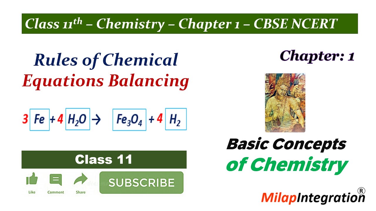 Chemical Equations Balancing | Chapter 1 | Class 11 | Chemistry | CBSE ...