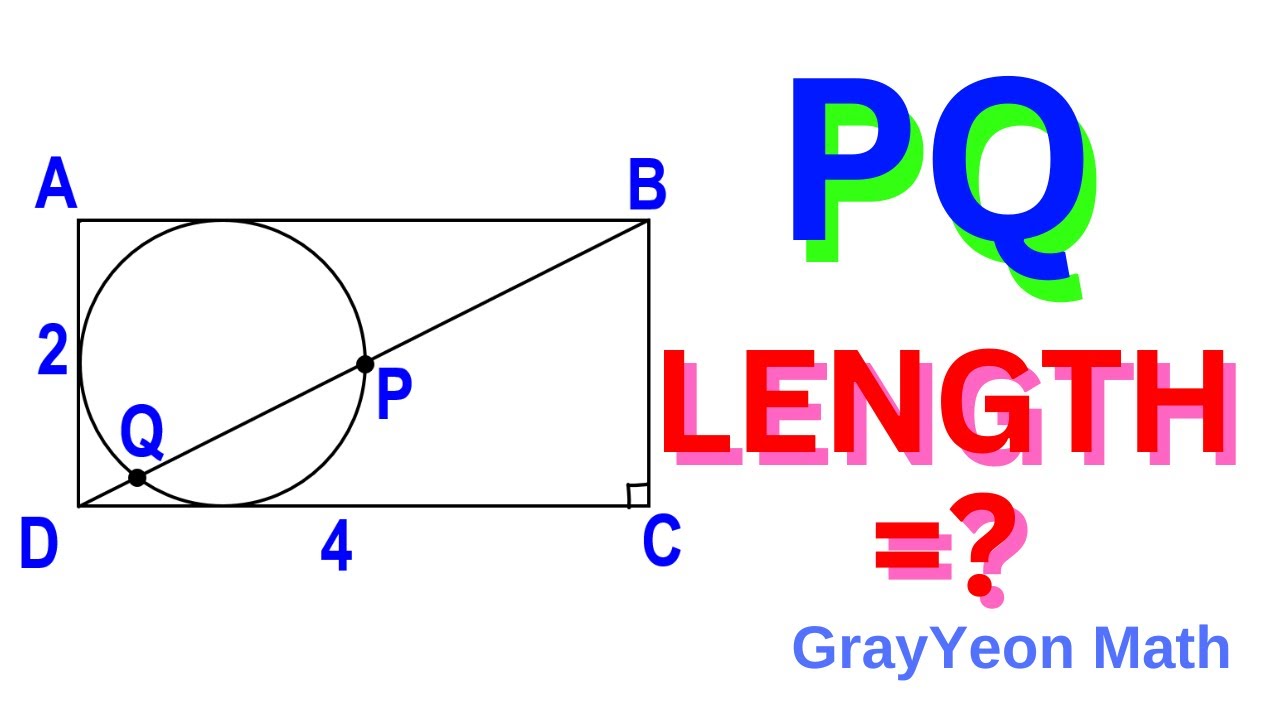 Find the length of PQ | Geometry Skills | Math Puzzles | Math Brain ...