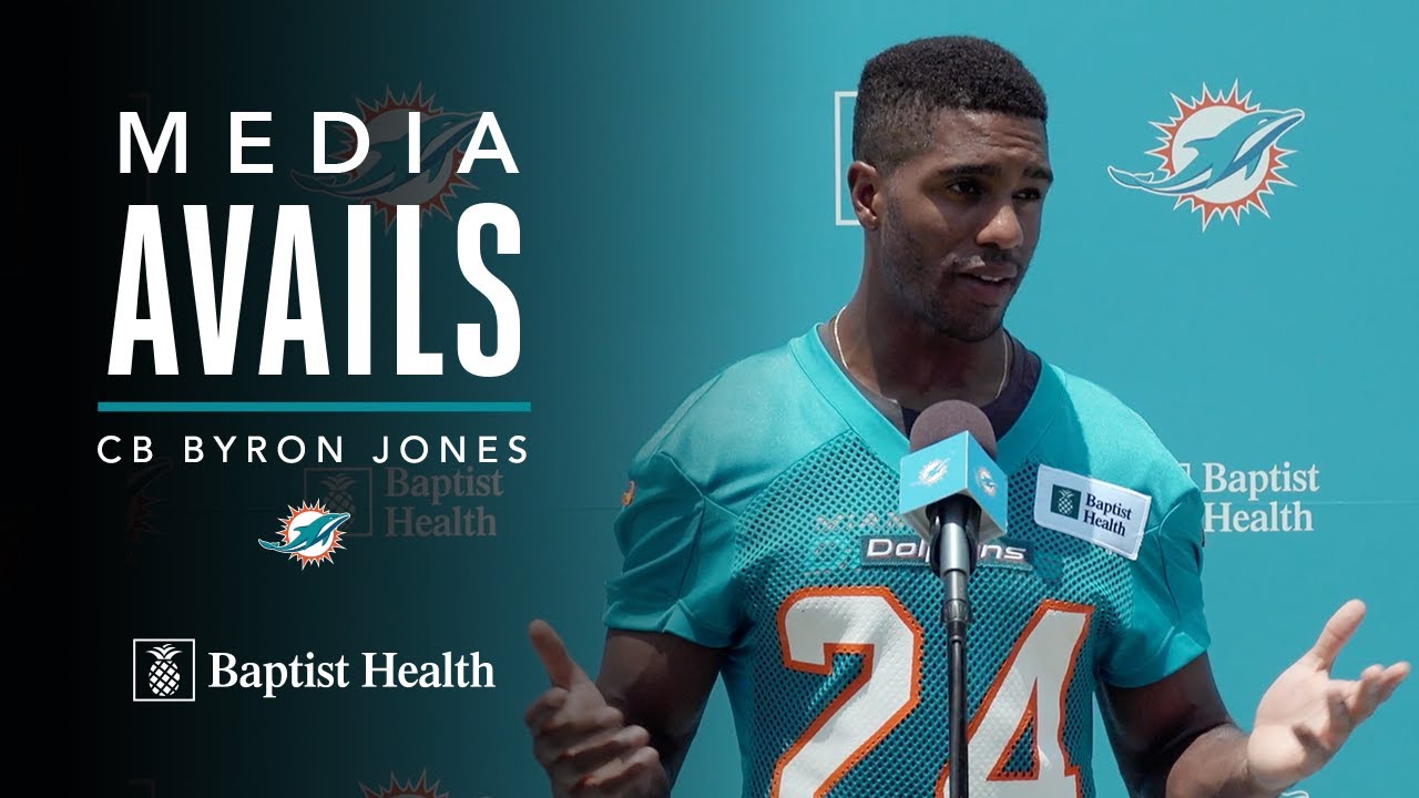 Byron Jones speaks to the media | Miami Dolphins - YouTube