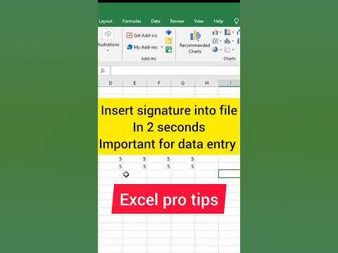 How to insert signature into Excel !! Excel pro tips for interview ...
