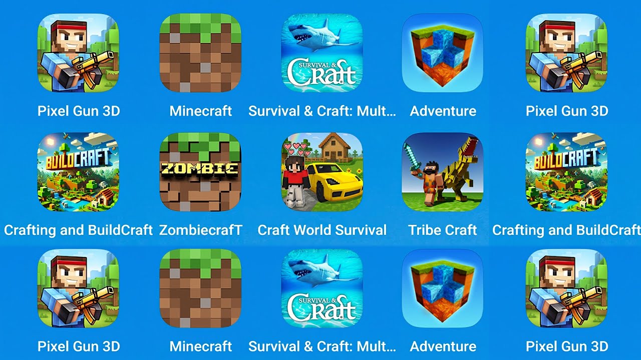 Pixel Gun 3D,Minecraft,Survival & Craft,Adventure Craft,Crafting and ...