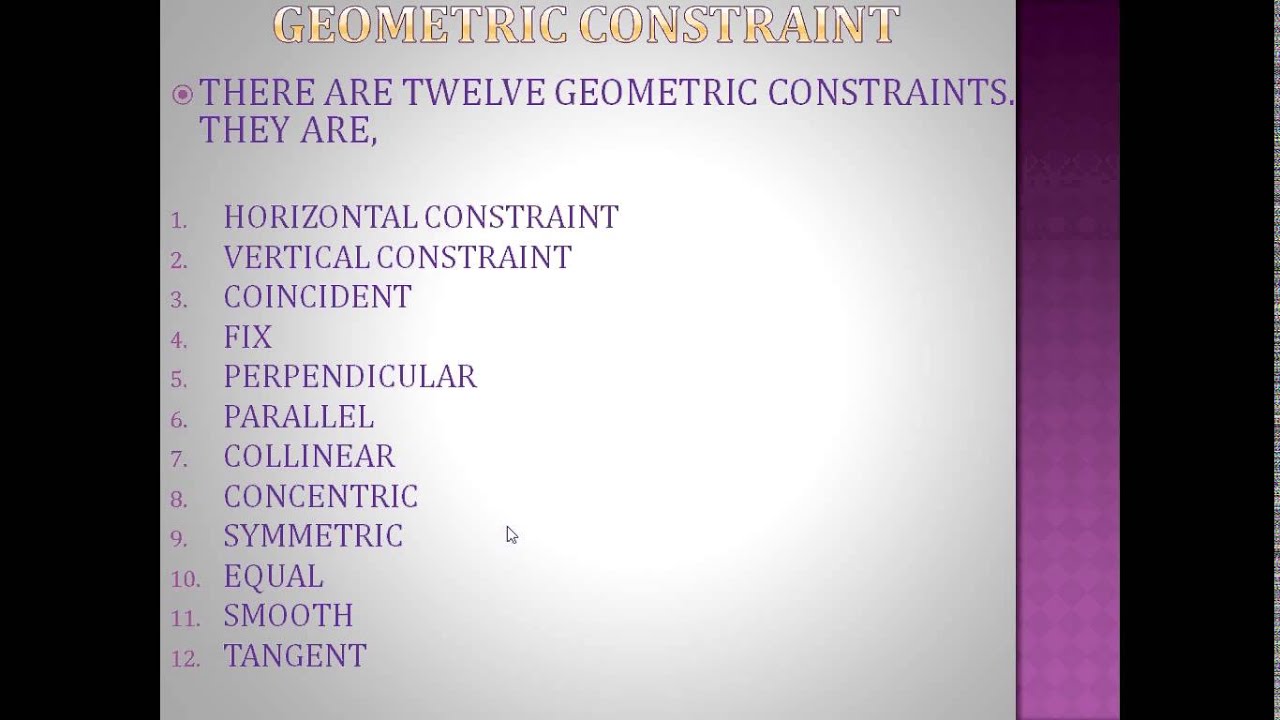 GEOMETRIC CONSTRAINT IN AUTOCAD-1 - YouTube