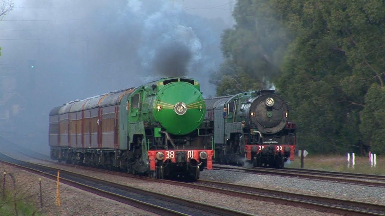 Australian steam locomotives - 2007 Hunter Valley Steamfest - YouTube