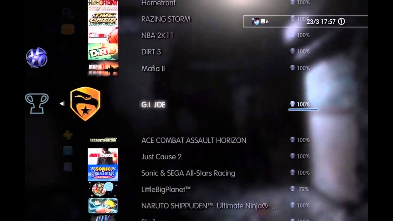 PS3 Trophy Collection Level 19 w/ 58 Platinums! - YouTube