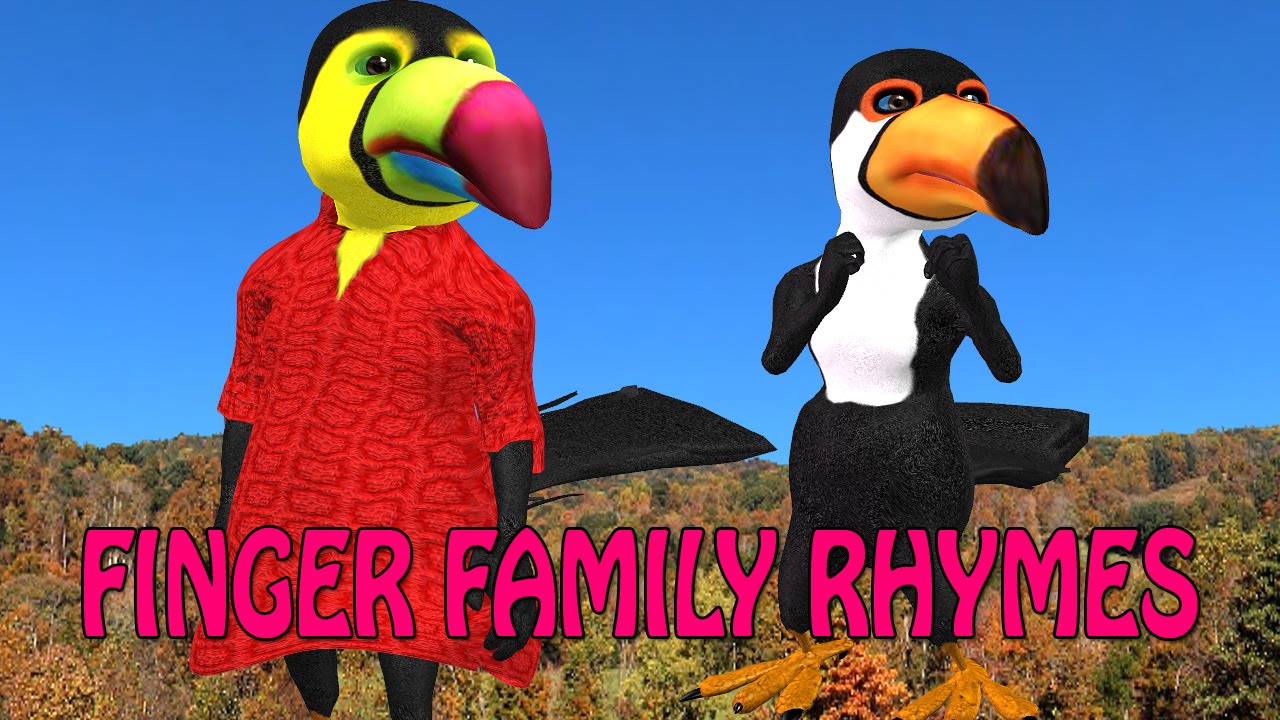 parrot finger family rhymes | 3d nursery rhymes songs | figer family ...