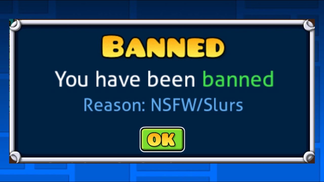 I got banned in Geometry Dash - YouTube