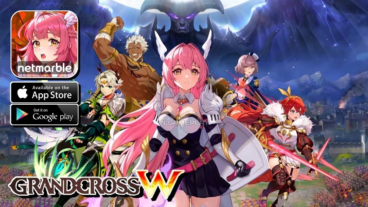 GRANDCROSS W all characters/gameplay - YouTube