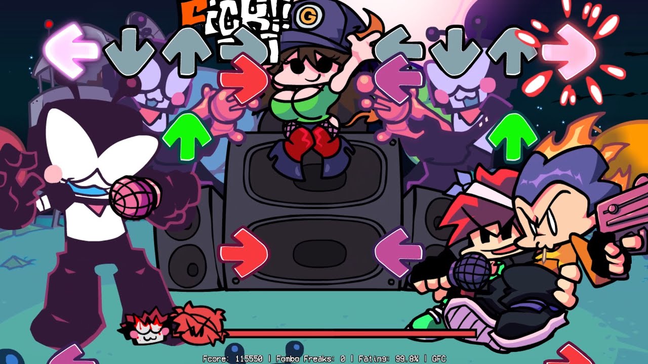 FNF: F-SIDE REMIXES V2 - Ftress & SECRET ENDING (FC) - YouTube