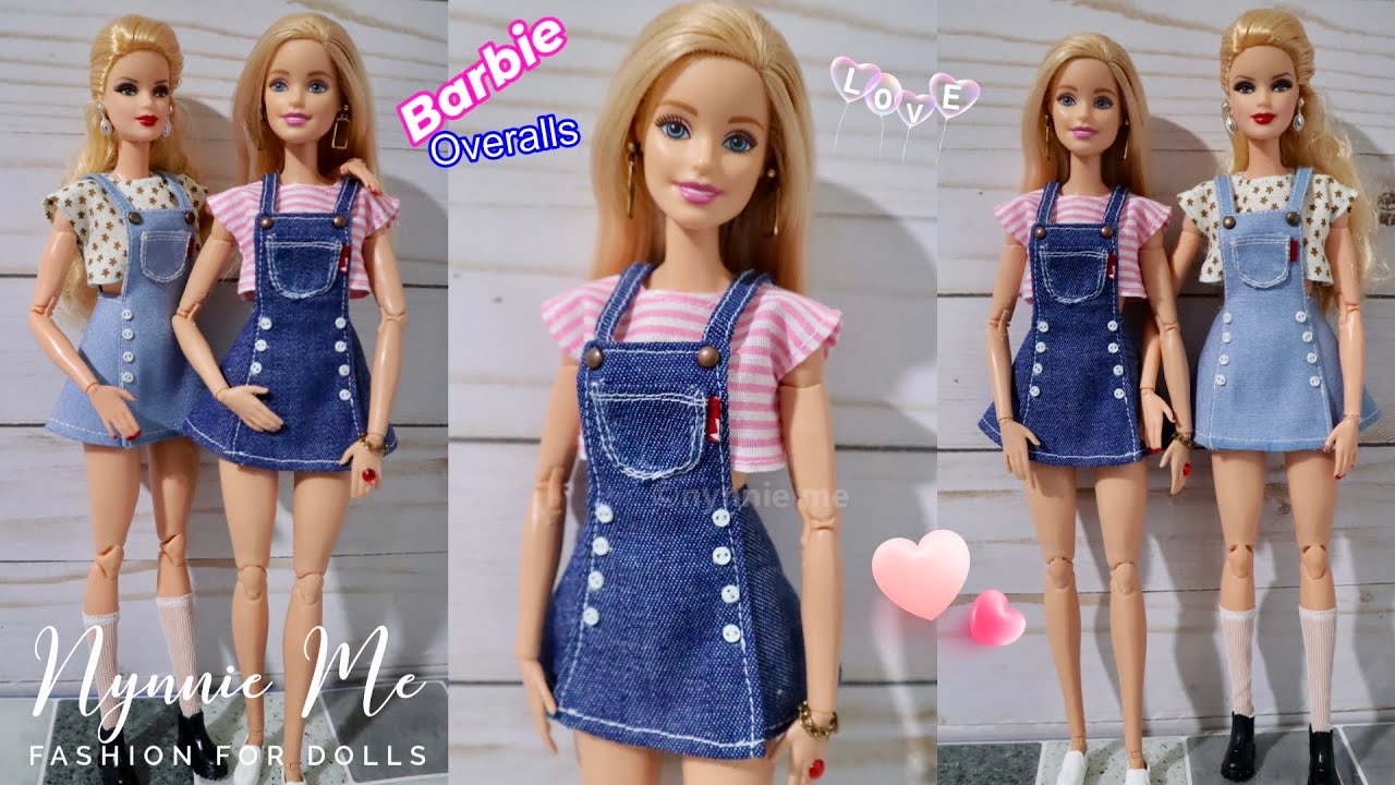 Overalls for Barbie, DIY How to make Barbie Overall Mini Skirt by ...