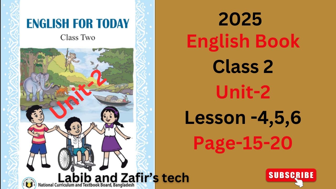 class 2 English book 2025,২য় শ্রেণির ইংরেজি বই , ক্লাস ২ ইংলিশ - unit ...