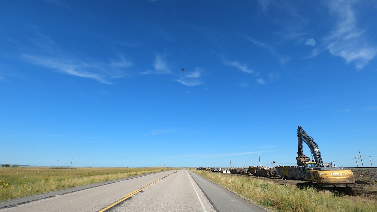 Harrison, Nebraska to Lusk, Wyoming | Coal Train Derailment | 4K ...