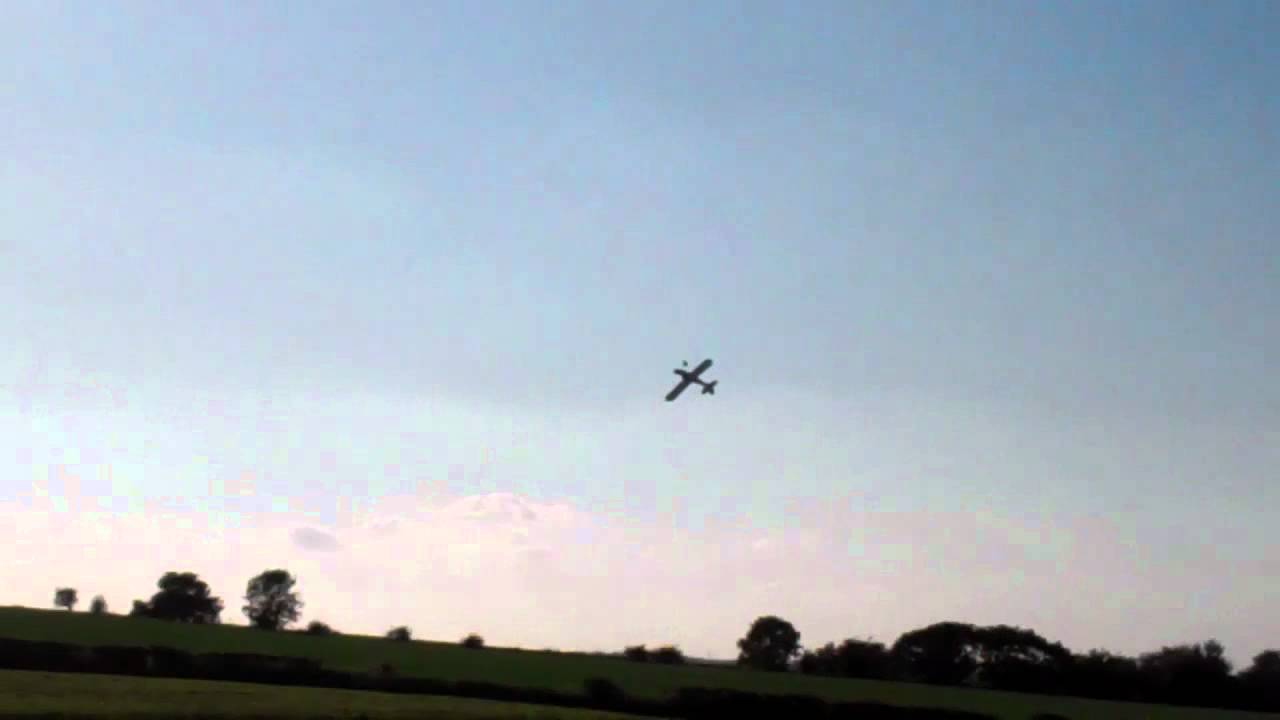 Multiplex Fun Cub RC Plane stunts inverted - YouTube