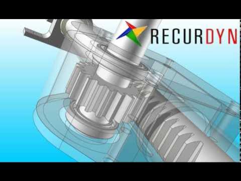 Rack and pinion simulation using RecurDyn - YouTube