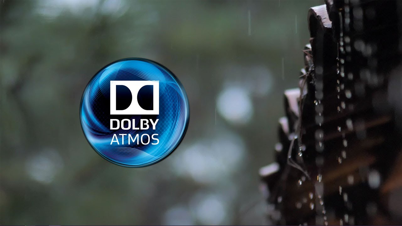 Rain in the backyard and drops on the awning (Dolby Atmos, use ...