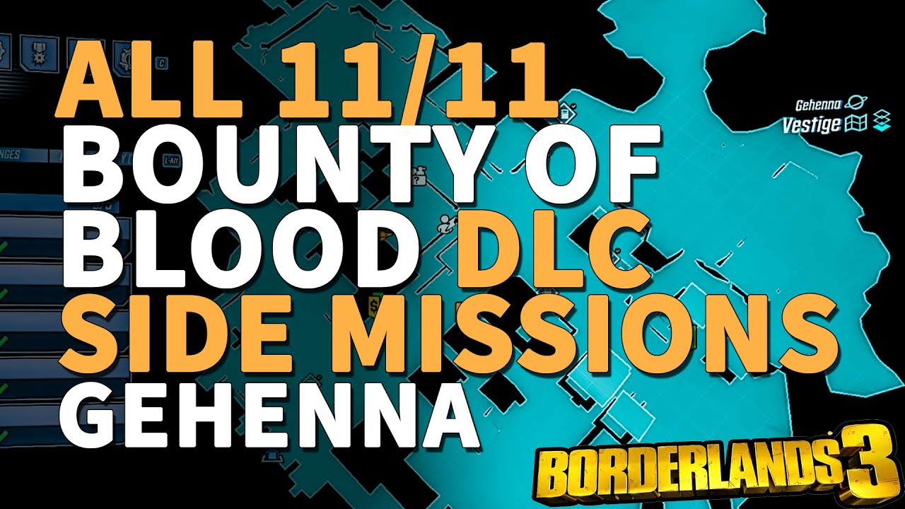 All Side Missions Gehenna Borderlands 3 Helpful Hunter - YouTube