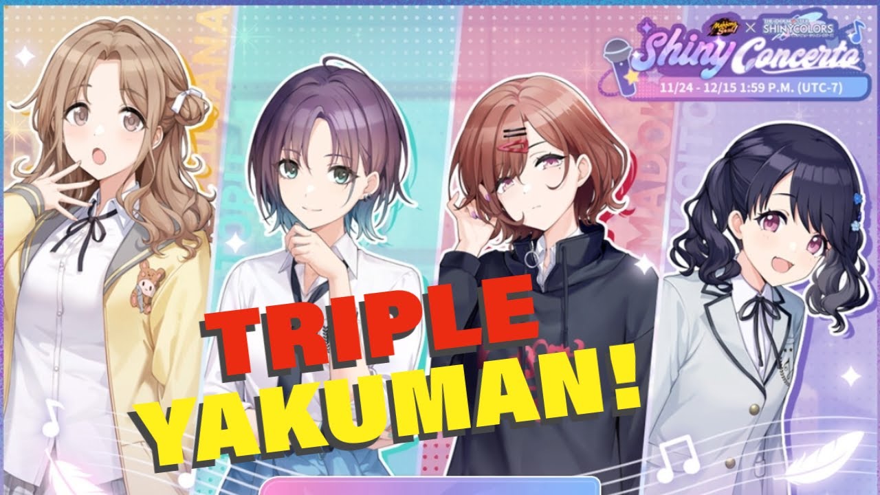 Mahjong Soul x IDOLMASTER || Triple Yakuman!! - YouTube